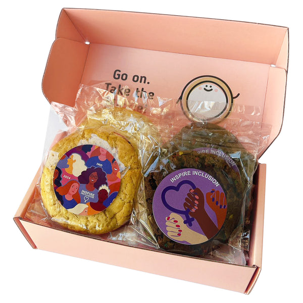 Stickered NY style Cookies - Inspire Inclusion - IWD 2024 – Sweet Mickie