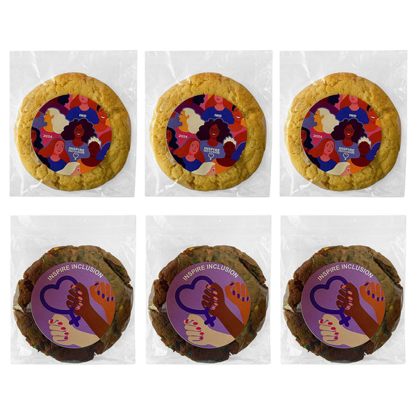 Stickered NY style Cookies - Inspire Inclusion - IWD 2024 – Sweet Mickie